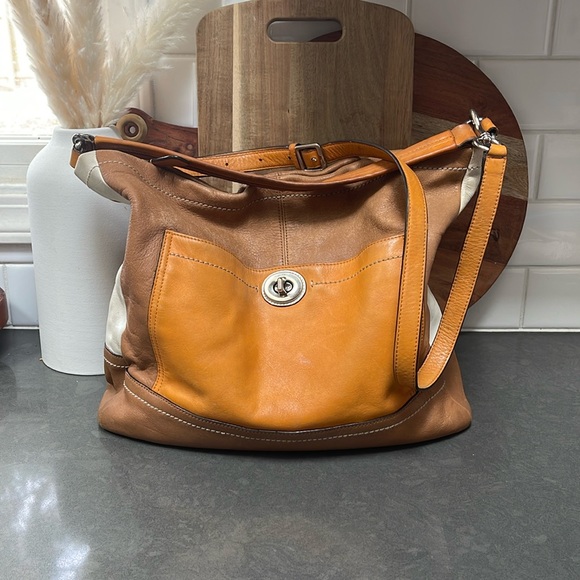 Coach | Bags | Coach Colorblock Park Hobo Leather Bag | Poshmark